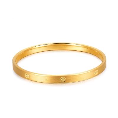 China Women's Luxury 10K 14K 18K Gold Round Bangle with 1-3 Carat Diamond Inset - IGI Certified Wedding Jewelry for sale