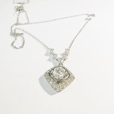 China Custom 18k Gold Diamond Necklace 0.5-3 Carat Lab Grown with GIA/IGI Certification for Women for sale