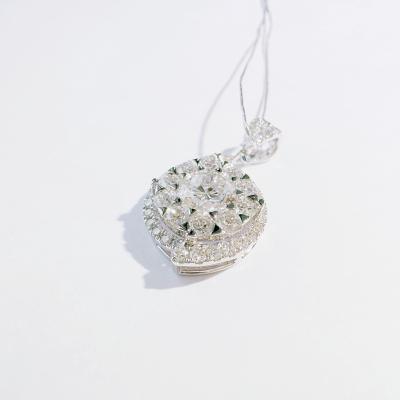 China Handmade 18K Gold Diamond Cluster Pendant 0.5-3 Carat with GIA/IGI Certification for Women for sale