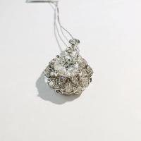 China 18k Gold Diamond Cluster Pendant Necklace 0.5-3 Carat Lab Grown Diamonds with GIA/IGI Certification for sale