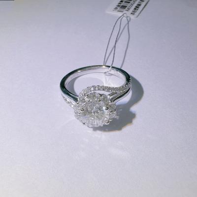 China Fortune Flower Custom 18K Gold Diamond Ring 0.5-3 Carat with IGI GIA Lab Grown Diamonds for Engagement Wedding for sale