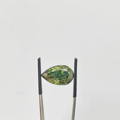 China 12.05 Carat Green Pear Cut Lab Grown Diamond Loose IGI GIA Certified VS Clarity 3EX Cut for sale