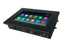 China Steel Housing Panel Mounted Industrial High Bright Grade Touch Panel PC 7 Inch for sale
