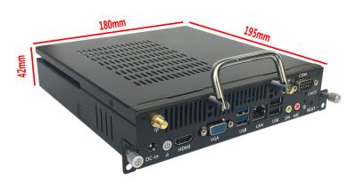 China All-Aluminum OPS Slot-in PCs LED Touch Monitor Industrial Box PC Embedded Support Intel 6th&7 th Gen for sale