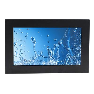 China Waterproof HDMI Input Signal Industrial 1080P Black LCD Monitors with U Stand Side Mounting for sale