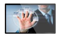 China 55” Zero-Bezel PCAP Touch Panel PC multi 10 touch points with true flat surface for sale