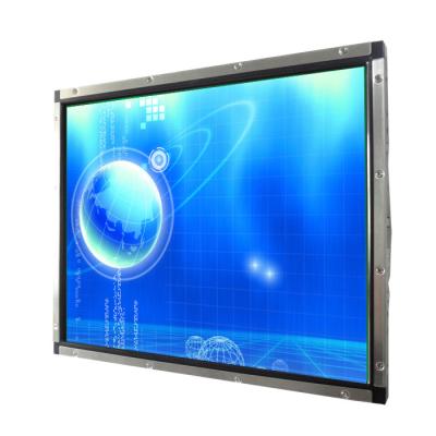 China 15 inch industrial rear mount SAW touchscreen LCD Monintor Display with VGA,DVI,HDMI input for industrial control for sale