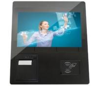 China 13.3'' PCAP Flat Bezel Touch LCD Panel PC All In One Fanless With RFID Reader And Printer for sale