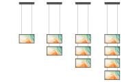 China 21.5'' High Brightness Multi-Screen Hanging Window Display with RK3568 Android 11 (RK3288, RK3588, Single Media Player optional) for sale