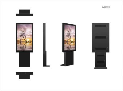 China Industrial Grade Outdoor LCD Touchscreen Monitor 55 inches Display High Brightness With Optical Bonding, Floor standing for sale