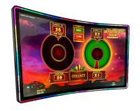 China 32inch Industrial Touch Screen Monitor Curved Capacitive Touch Surrounded LED Strip for sale