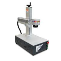 China 50W Rotary Fiber Laser Marking Machine Portable Desktop for Metal Engraving for sale