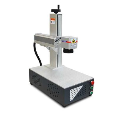 China 50W Rotary Fiber Laser Marking Machine Portable Desktop for Metal Engraving for sale