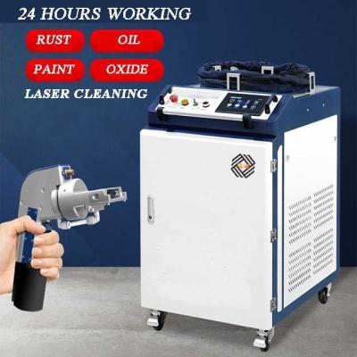 China Portable Laser Cleaning Machine 1000W 1500W 3000W JPT Fiber Pulse for Oil Paint Rust Removal for sale