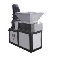 China Industrial Double Shaft Shredder 4KW 110-130kg/h for Plastic Metal Aluminum Can Recycling for sale