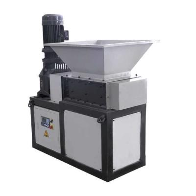 China Industrial Double Shaft Shredder 4KW 110-130kg/h for Plastic Metal Aluminum Can Recycling for sale