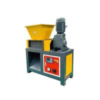 China Industrial Double Shaft Shredder 4KW 110-130kg/h for Plastic Metal Aluminum Can Recycling for sale