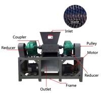 China Double Teeth Roll Breaker Crusher Machine 4KW 110-130kg/h for Metal Plastic Bottle Shredding for sale