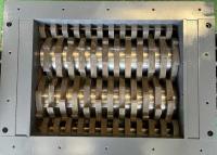 China Twin Shaft Shredder Machine 4KW 110-130kg/h for Recycling Plastic Wood Metal for sale