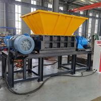 China Double Shaft Waste Tire Shredder 4KW 110-130kg/h Textile Fabric Foam Granulator Machine for sale