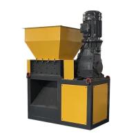 China Low Noise Double Shaft Shredder 4KW 110-130kg/h with Alloy Steel Blades for Plastic Wood for sale