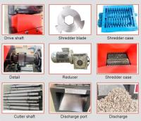 China Solid Waste Plastic Drum Shredder Machine , Mini Rubber Tire Shredder Machine 380V for sale