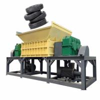 China Double Shaft Shredder Machine 7.5KW 150-200KG Capacity Low Noise Multifunctional Rubber Tyre Wood Pallet Shredder for sale