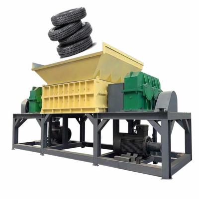 China Double Shaft Shredder Machine 7.5KW 150-200KG Capacity Low Noise Multifunctional Rubber Tyre Wood Pallet Shredder for sale