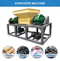 China Double Shaft Shredder Machine 7.5KW 150-200KG Capacity Low Noise Multifunctional Rubber Tyre Wood Pallet Shredder for sale