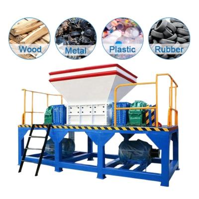 China Industrial Double Shaft Waste Tire Shredder 7.5KW Rubber Recycling Machine 150-200kg Capacity for sale