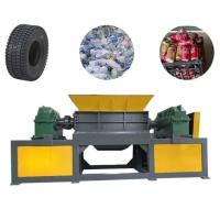 China Double Shaft Plastic Scrap Shredder Motorcycle Tire Shredder Machine 7.5KW 150-200KG for sale