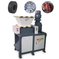 China Double Shaft Industrial Rubber Shredder 4KW 110-130kg/h for Scrap Tire and Pallet Recycling for sale