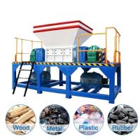 China Large Torque Two Shaft Shredder Machine 4KW 12RPM for Scrap Metal Plastic Film Rubber Fabric for sale