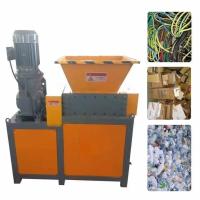China PLC Control Industrial Rubber Shredder Broken Aluminum Shredder Machine 4KW 110-130kg/h for sale