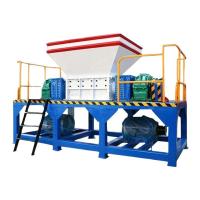 China Two Shaft Waste Tire Shredder 60-80rpm 7.5KW Rubber Recycling Shredder Machine for sale