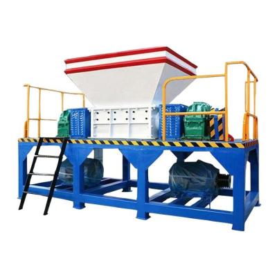 China Two Shaft Waste Tire Shredder 60-80rpm 7.5KW Rubber Recycling Shredder Machine for sale