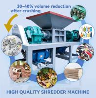 China 110-130kg/h Industrial Waste Paper Shredder Machine Portable Scrap Metal Shredder 3KW for sale
