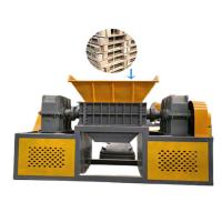 China Industrial Heavy Duty Wood Shredder 15RPM Dual Shaft Cardboard Shredder Machine 7.5KW for sale