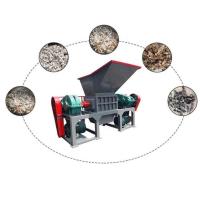 China Industrial Double Shaft Shredder Machine 7.5KW for Waste Plastic Wood Pallet Shredding 150-200kg Capacity for sale