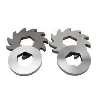 China Single Shaft Shredder Blade Drop Point Type for Plastic Wood Metal 6CrW2Si Steel for sale