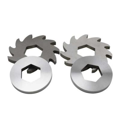 China Single Shaft Shredder Blade Drop Point Type for Plastic Wood Metal 6CrW2Si Steel for sale