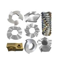 China Single Shaft Shredder Blade Drop Point Type for Plastic Wood Metal 6CrW2Si Steel for sale