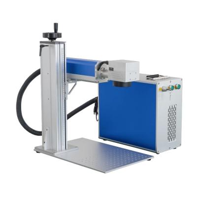 China Portable Desktop Fiber Laser Marking Machine 5W 110x110mm Engraving Printer for sale