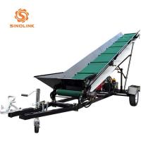 China Petrol Log Conveyor Belt machinery Hay Elevator For Firewood 15 foot for sale