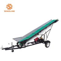 China Petrol Log Conveyor Belt machinery Hay Elevator For Firewood 15 foot for sale