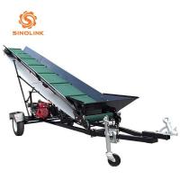 China Petrol Log Conveyor Belt machinery Hay Elevator For Firewood 15 foot for sale