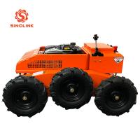 China Commercial Remote Control Lawn Mower For Steep Hills Six Wheel Drive 196cc 3.6kw for sale