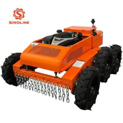 China Commercial Remote Control Lawn Mower For Steep Hills Six Wheel Drive 196cc 3.6kw for sale