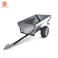 China Quad Bike Atv Electric Tipping Trailer Dumper Trailer Box 2 Wheels 500kgs for sale
