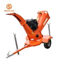 China 15hp Petrol On Trailer Mounted Wood Chipper Machine Commercial Garden Mini 5 inch for sale
